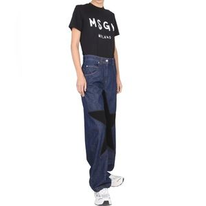 MSGM | Jeans | Msgm Star Patch Wide Leg Jeans | Poshmark